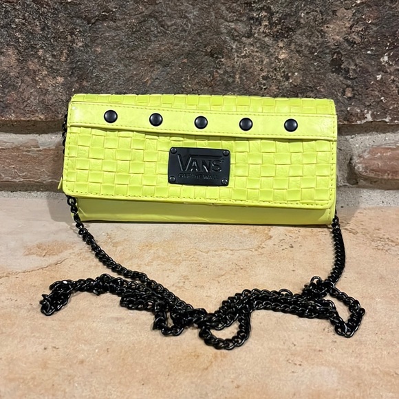Vans | Bags | Vans Neon Green Faux Leather Mini Chain Crossbody Bag ...